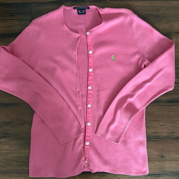 Ralph Lauren | Sweaters | Ralph Lauren Sport Pink Button Up Cardigan ...